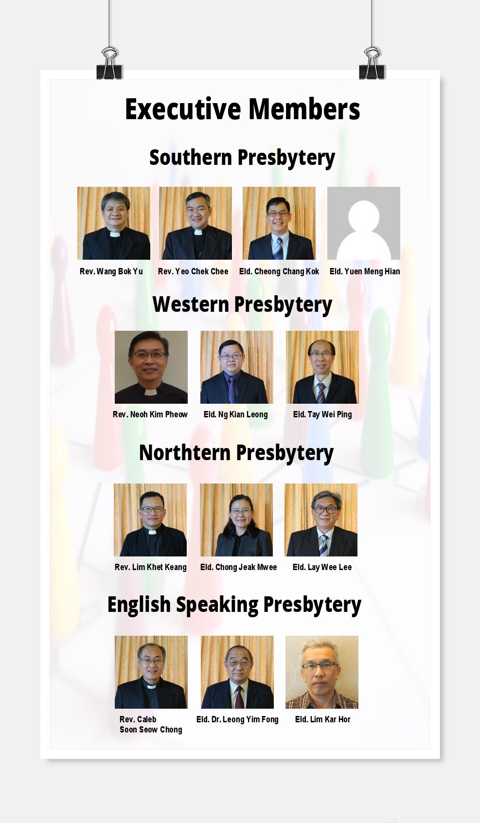 Exco 马来西亚基督教长老会 Gereja Presbyterian Malaysia